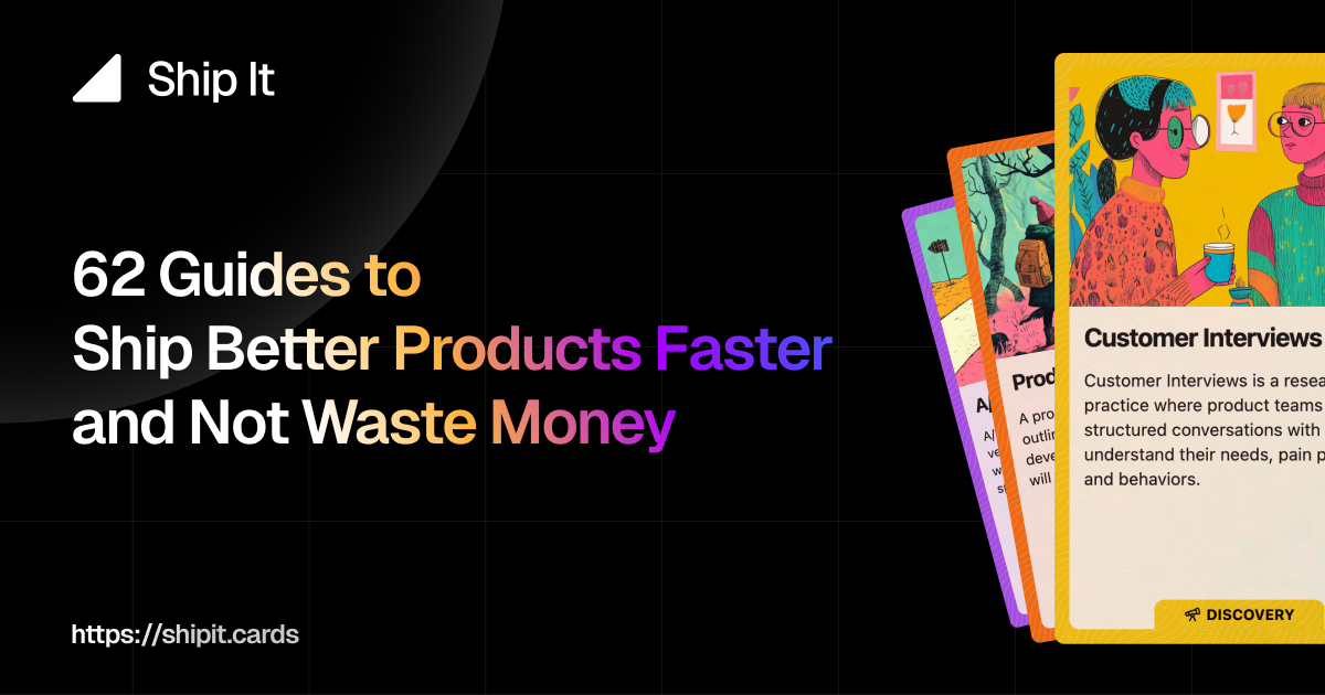 Ship It • 62 Guides to Ship Better Products Faster and Not Waste Money